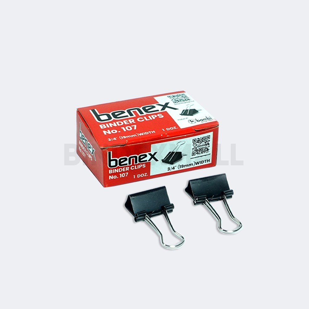 Benex Binder Clip Benex 19 mm Small Size Edisi Paper Clip & Penjepit ...