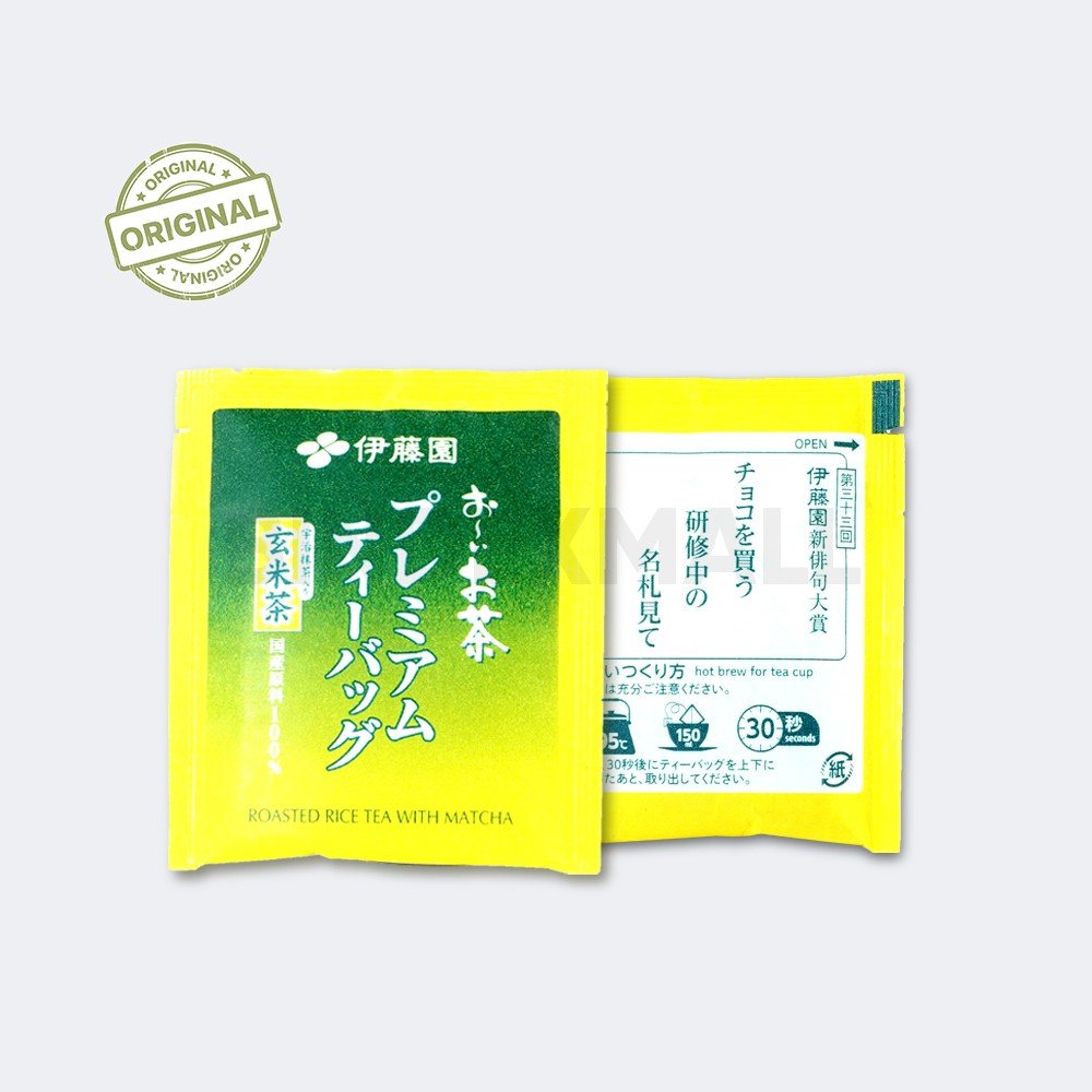 Teh Hijau Ito En Green Tea Matcha With Roasted Rice Premium Isi 10 pcs ...