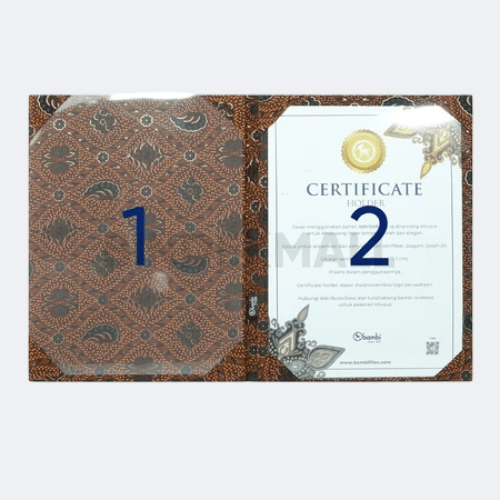 Bambi Map Sertifikat A4 Edisi Premium Kain Batik Original